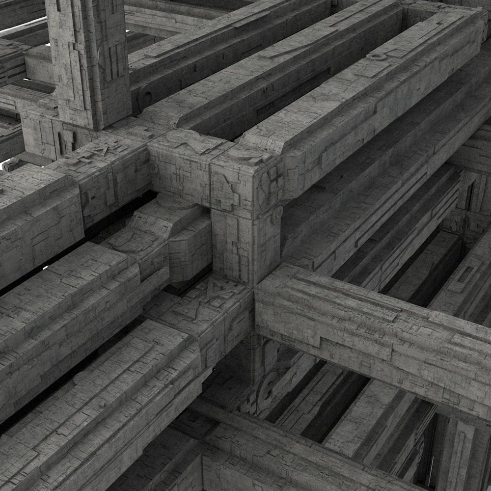 Sci-Fi Shapes - The Neverend 3D model | CGTrader