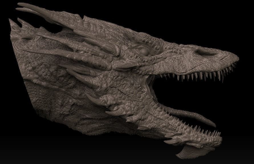 Smaug head bust 3D model | CGTrader