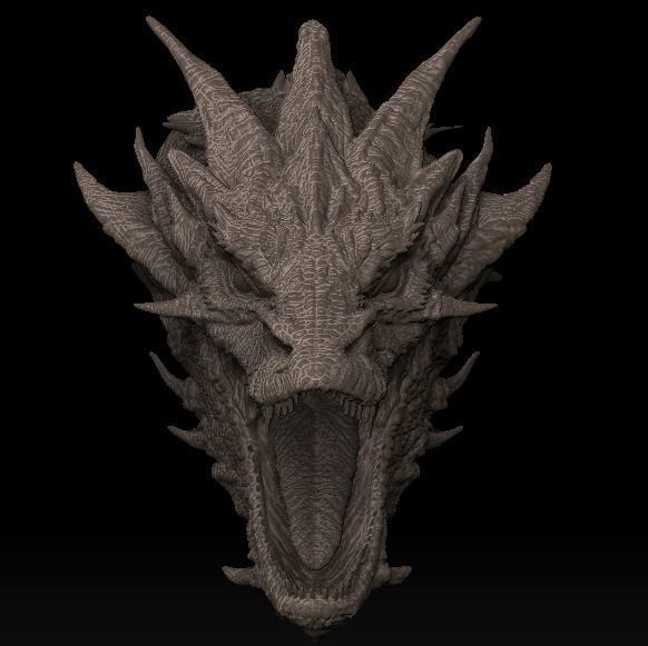 Smaug head bust 3D model | CGTrader