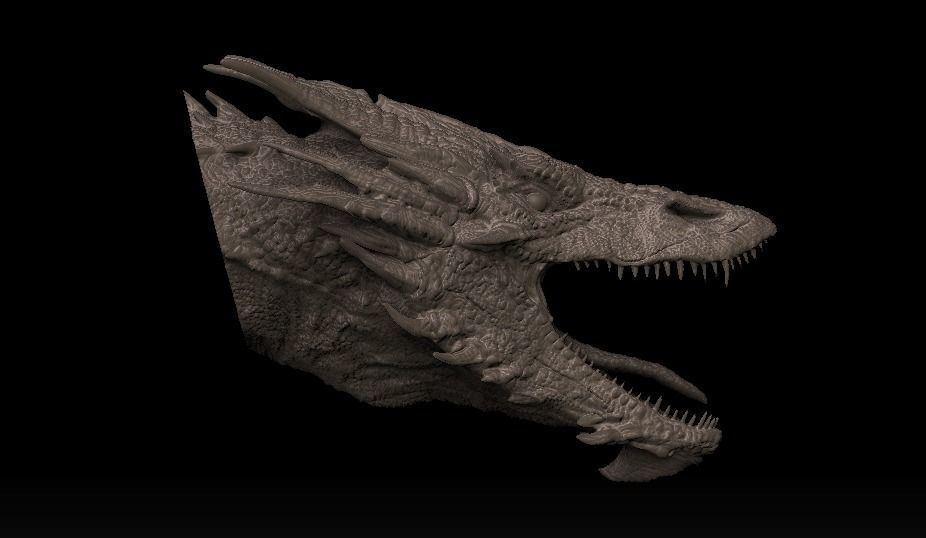 Smaug head bust 3D model | CGTrader