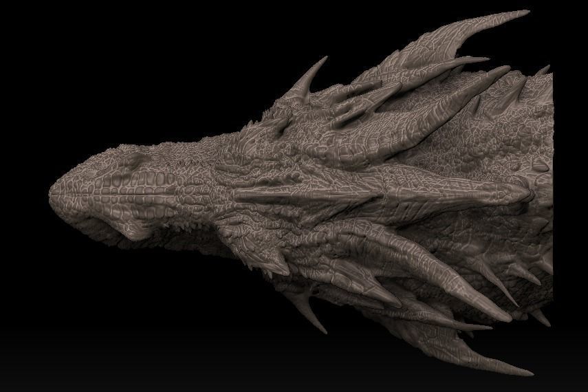 Smaug head bust 3D model | CGTrader