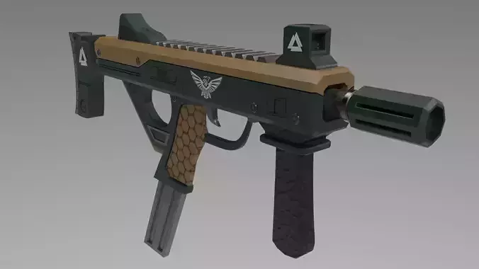 SMG Gun free VR / AR / low-poly 3D model | CGTrader