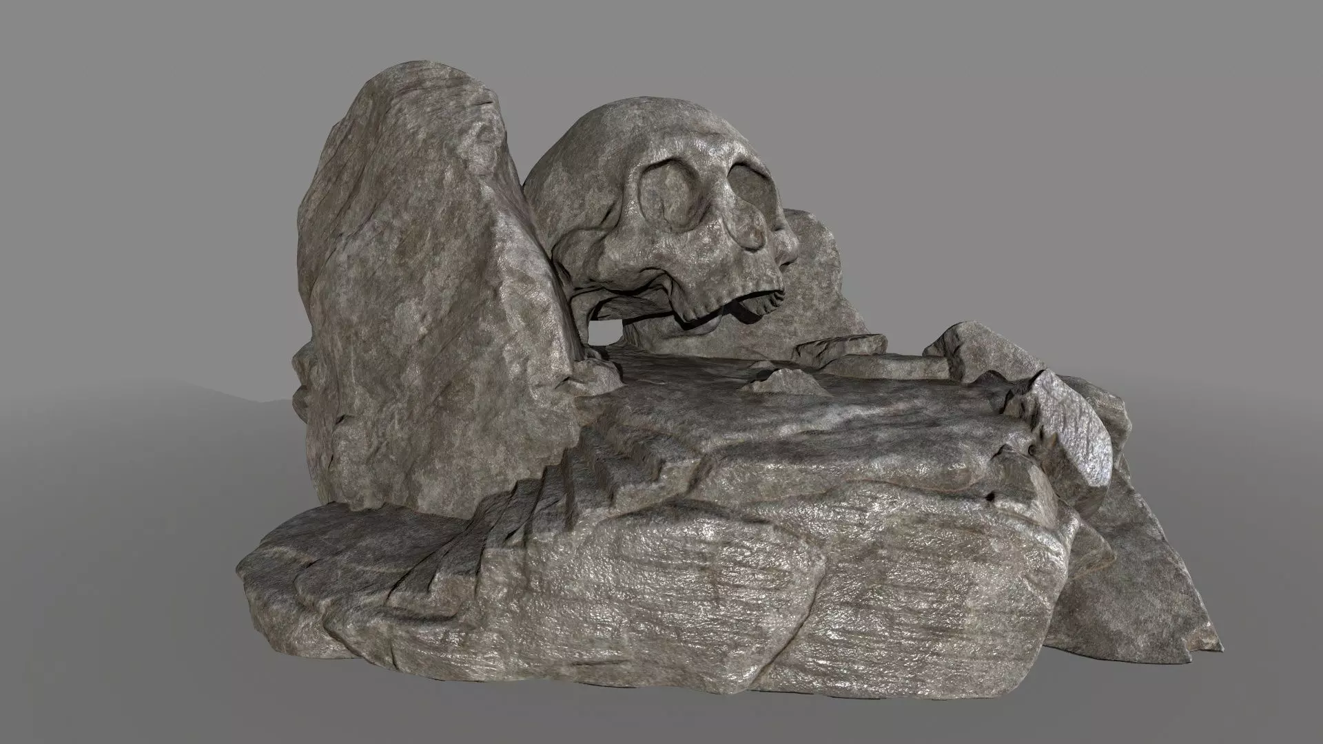 3D model skull cave VR / AR / low-poly | CGTrader