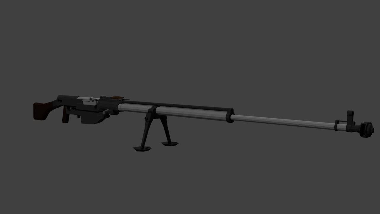 3D model PTRS LowPolyIsometric VR / AR / low-poly | CGTrader