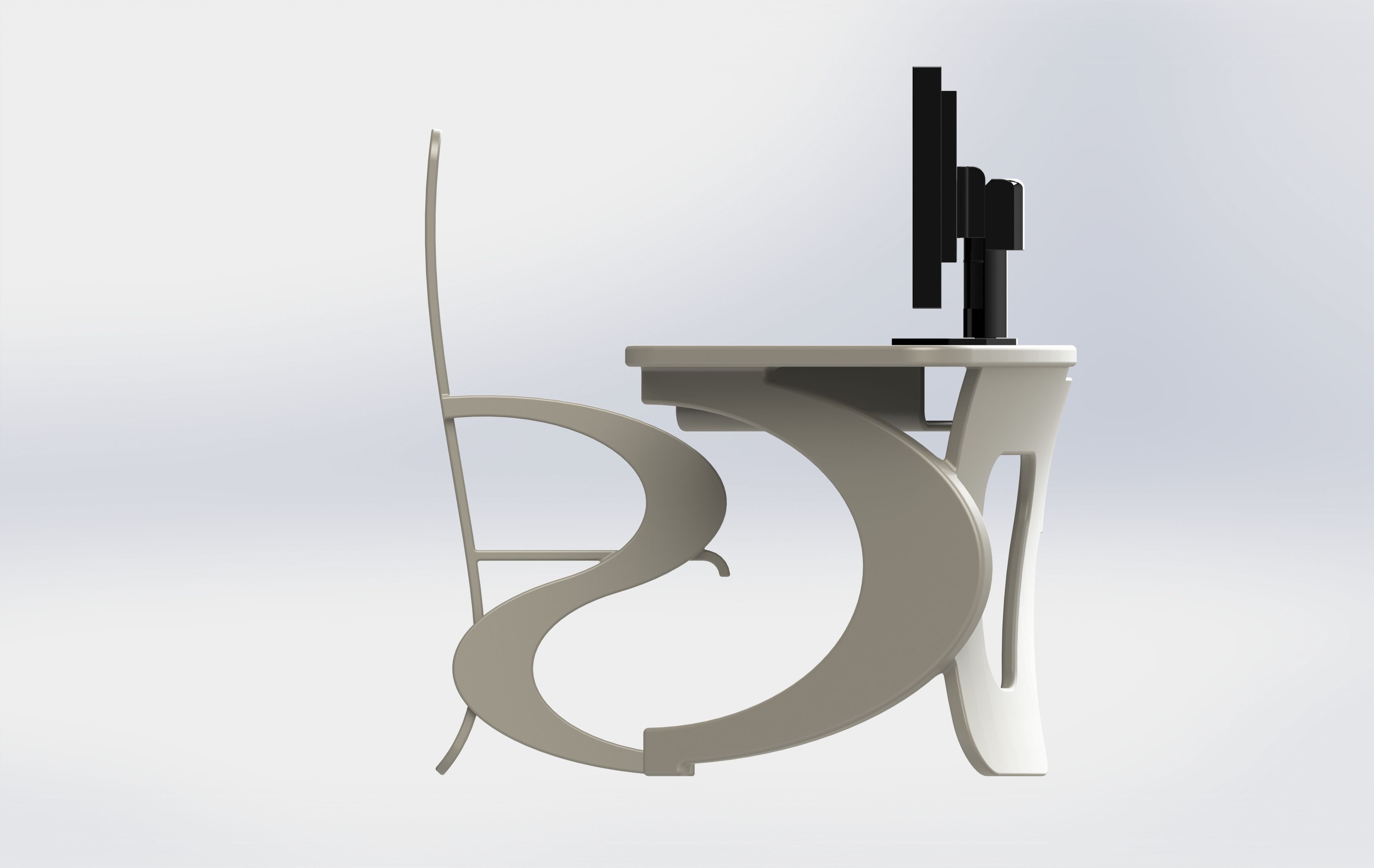 Desk NEC 3D model | CGTrader