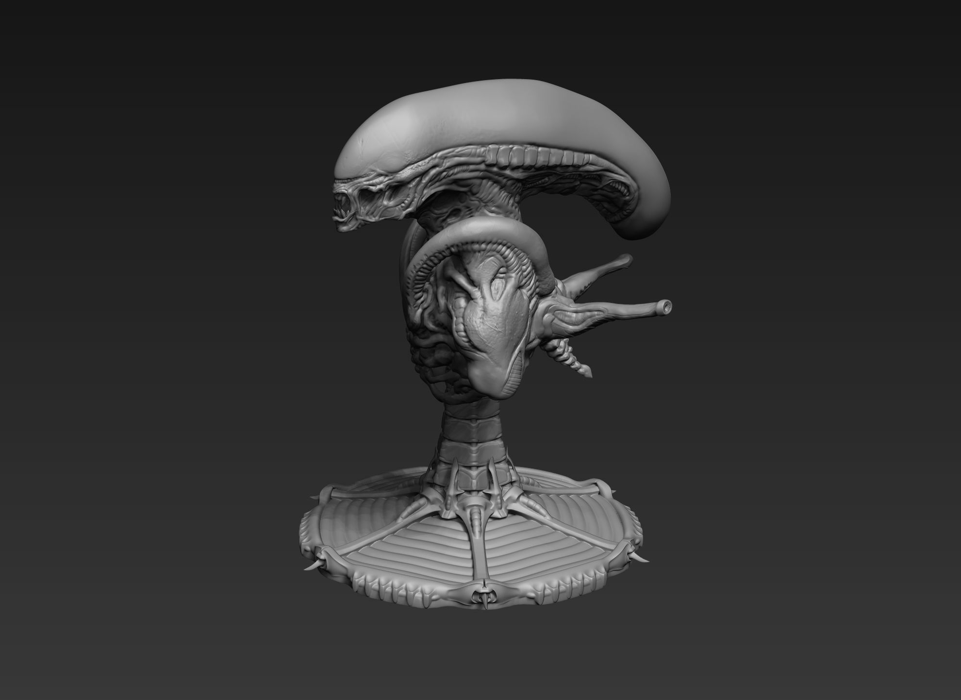 Alien bust statue 3D model 3D printable | CGTrader