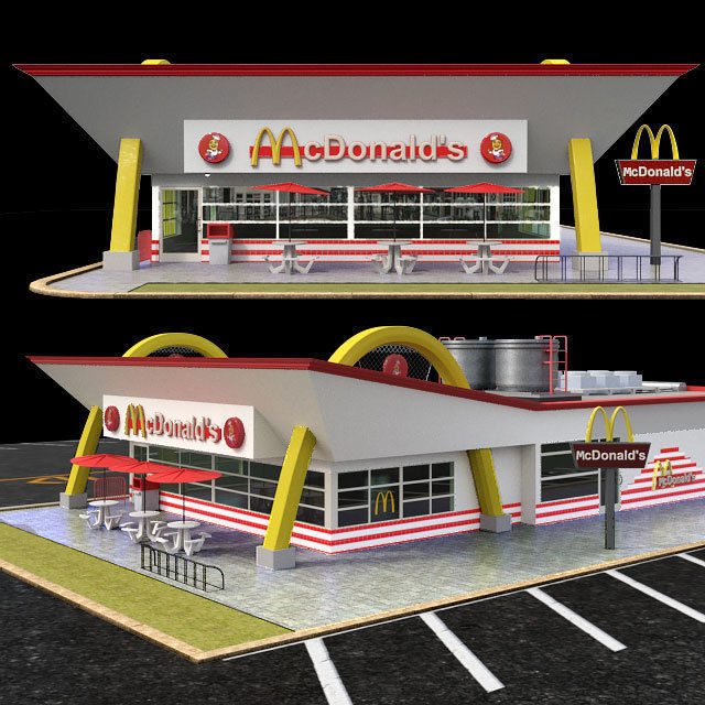 restaurant McDonalds 3D model | CGTrader
