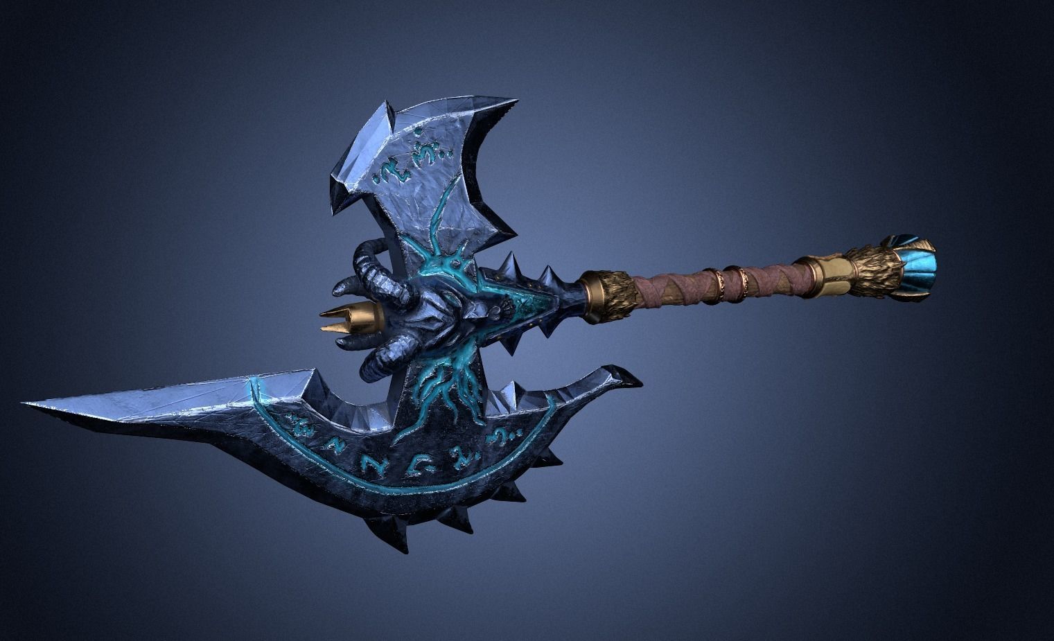 3D model Shadowmourne Axe VR / AR / low-poly | CGTrader