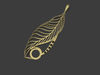 feather pendant 3D model 3D printable | CGTrader