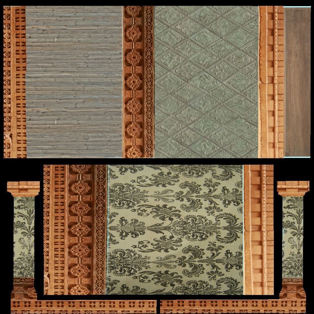 Low Poly Game Ready Modular Wall Pack free VR / AR / low-poly 3D model ...