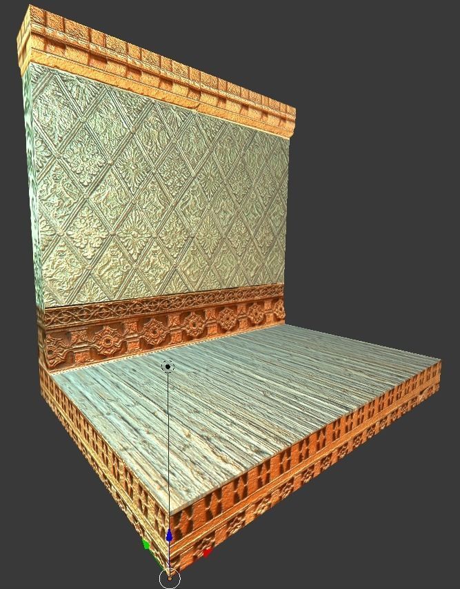 Low Poly Game Ready Modular Wall Pack free VR / AR / low-poly 3D model ...