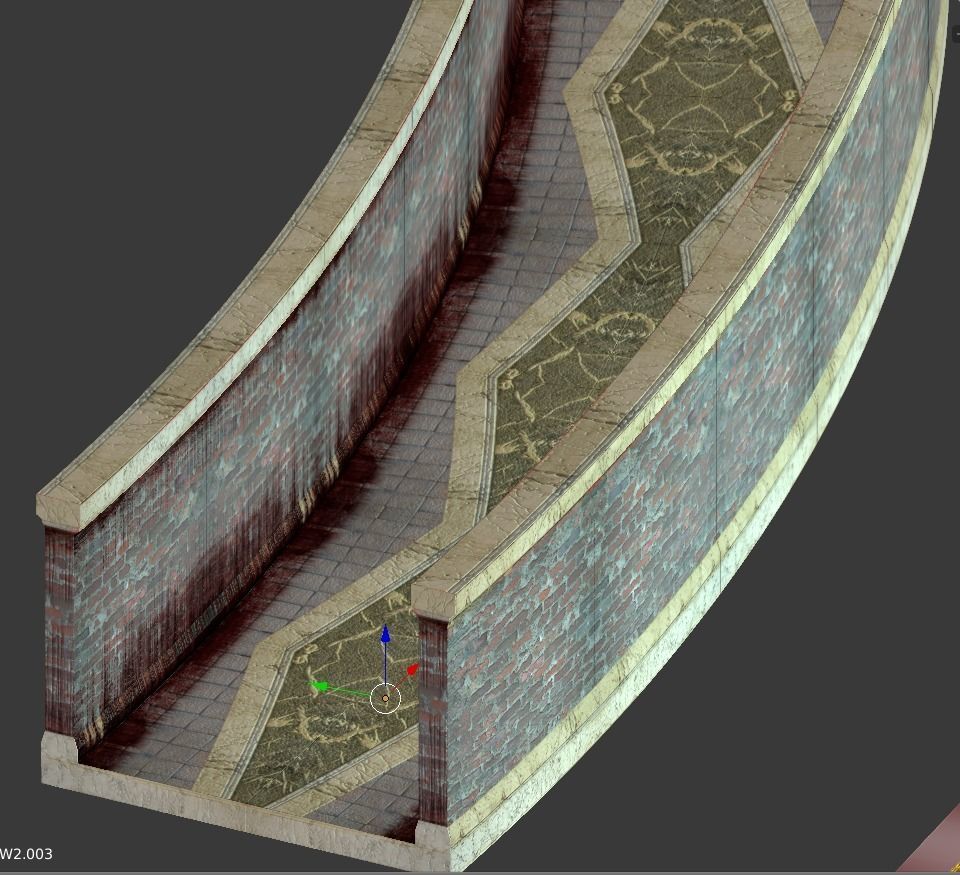 Low Poly Game Ready Modular Wall Pack free VR / AR / low-poly 3D model ...