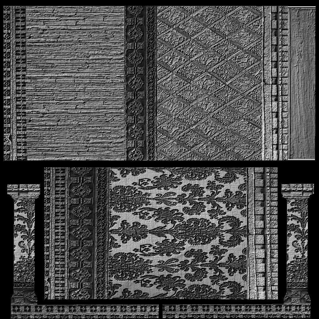 Low Poly Game Ready Modular Wall Pack free VR / AR / low-poly 3D model ...