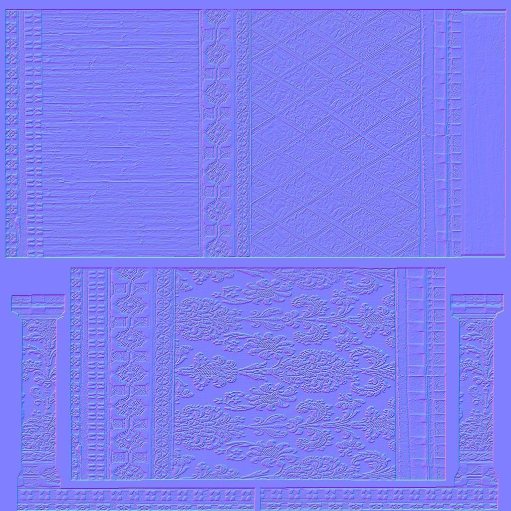 Low Poly Game Ready Modular Wall Pack free VR / AR / low-poly 3D model ...