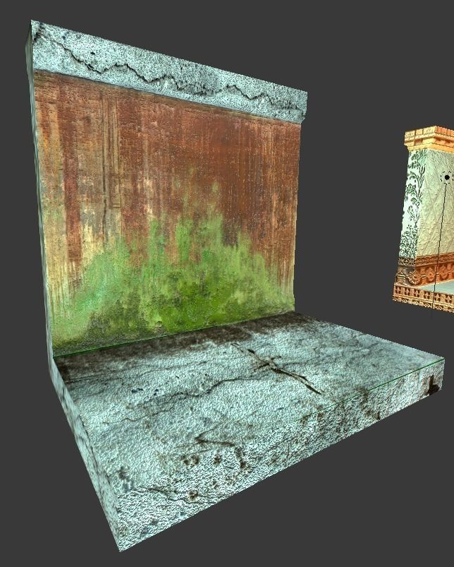 Low Poly Game Ready Modular Wall Pack free VR / AR / low-poly 3D model ...