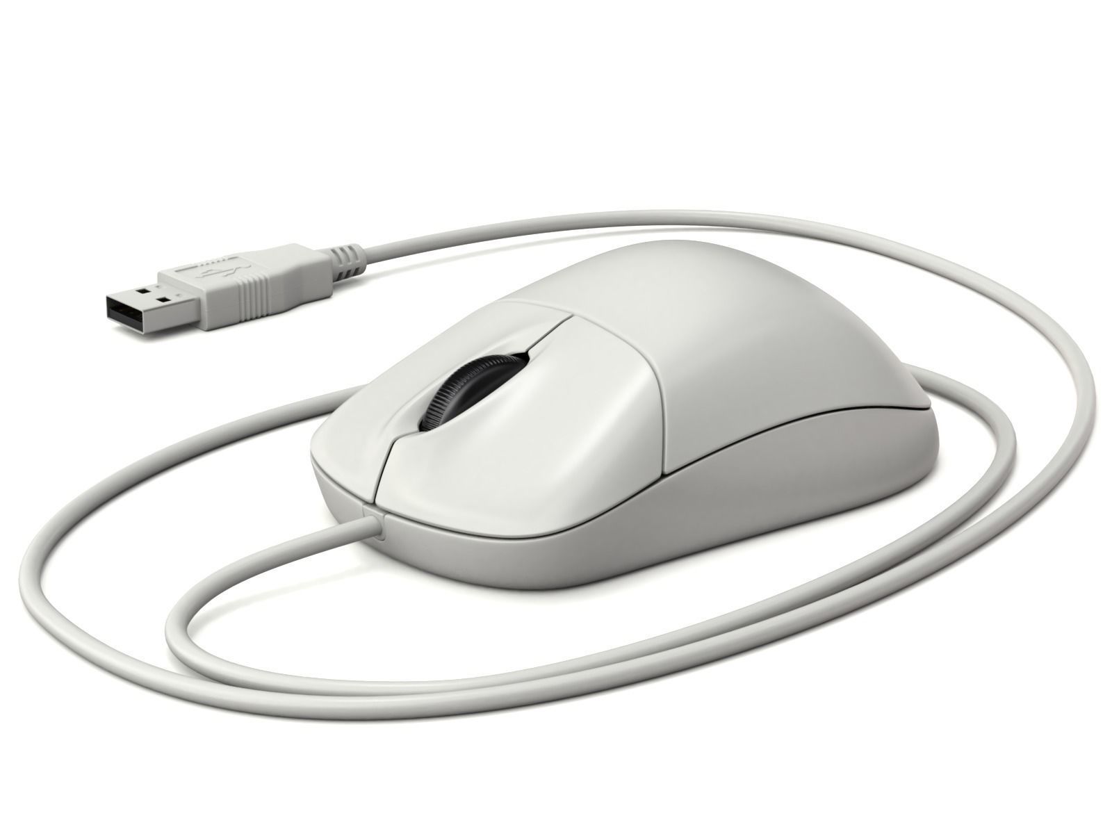 Computer Mouse with USB Plug 3D model | CGTrader