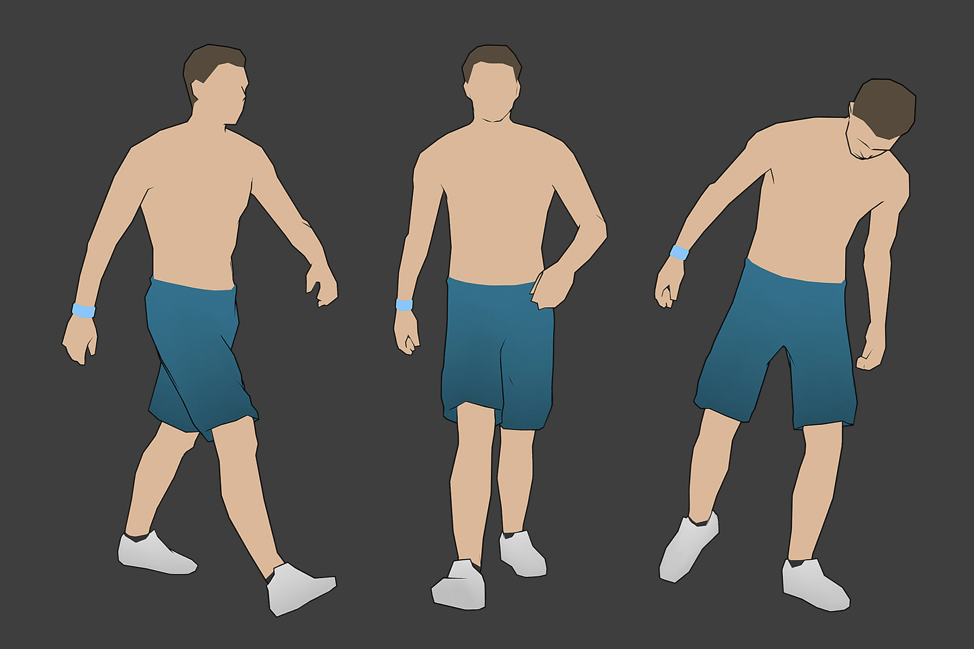 3D model Rigged Lowpoly Male Character - Max VR / AR / low-poly rigged ...