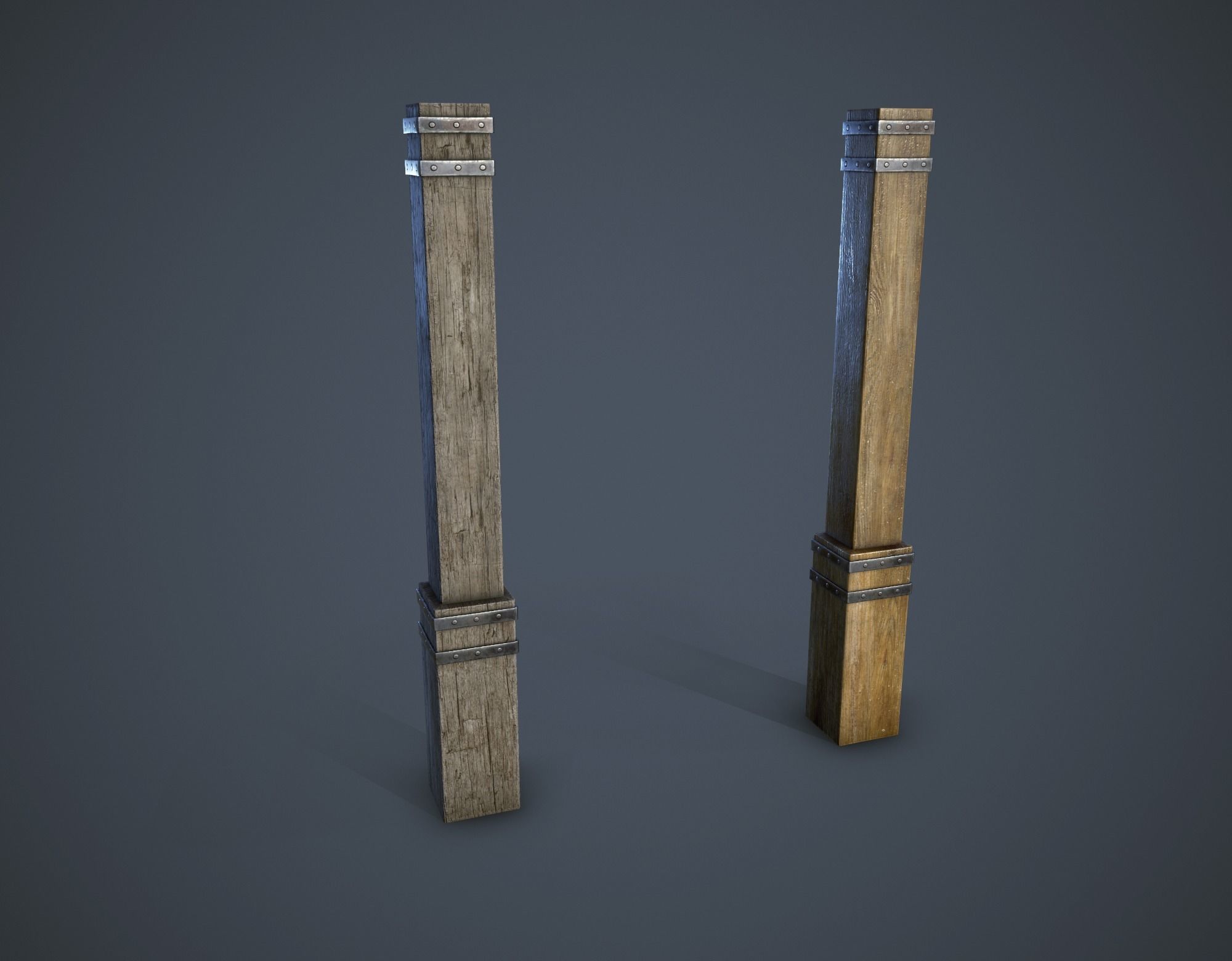 3D model Wooden Pillar VR / AR / low-poly | CGTrader