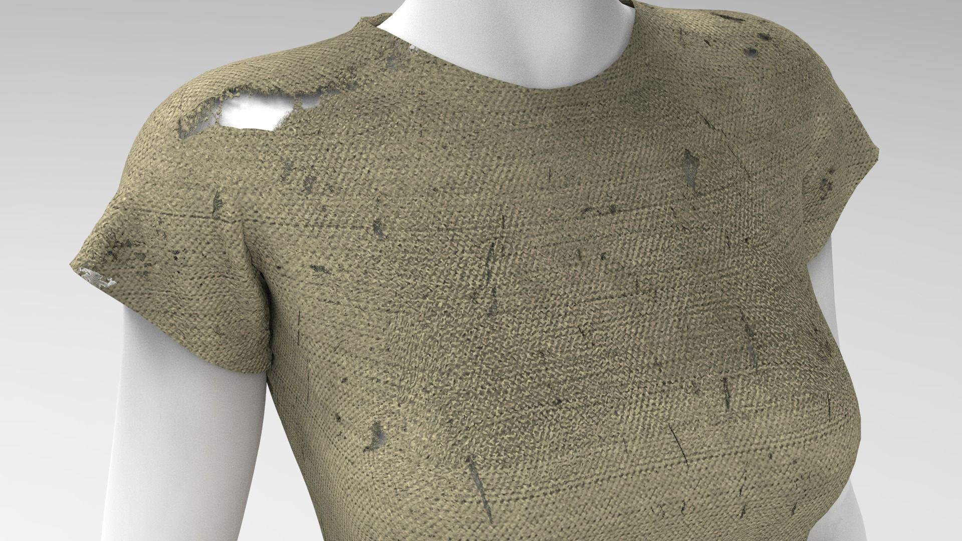FREE Woman Worn T Shirt - Marvelous Designer - Project File free VR ...