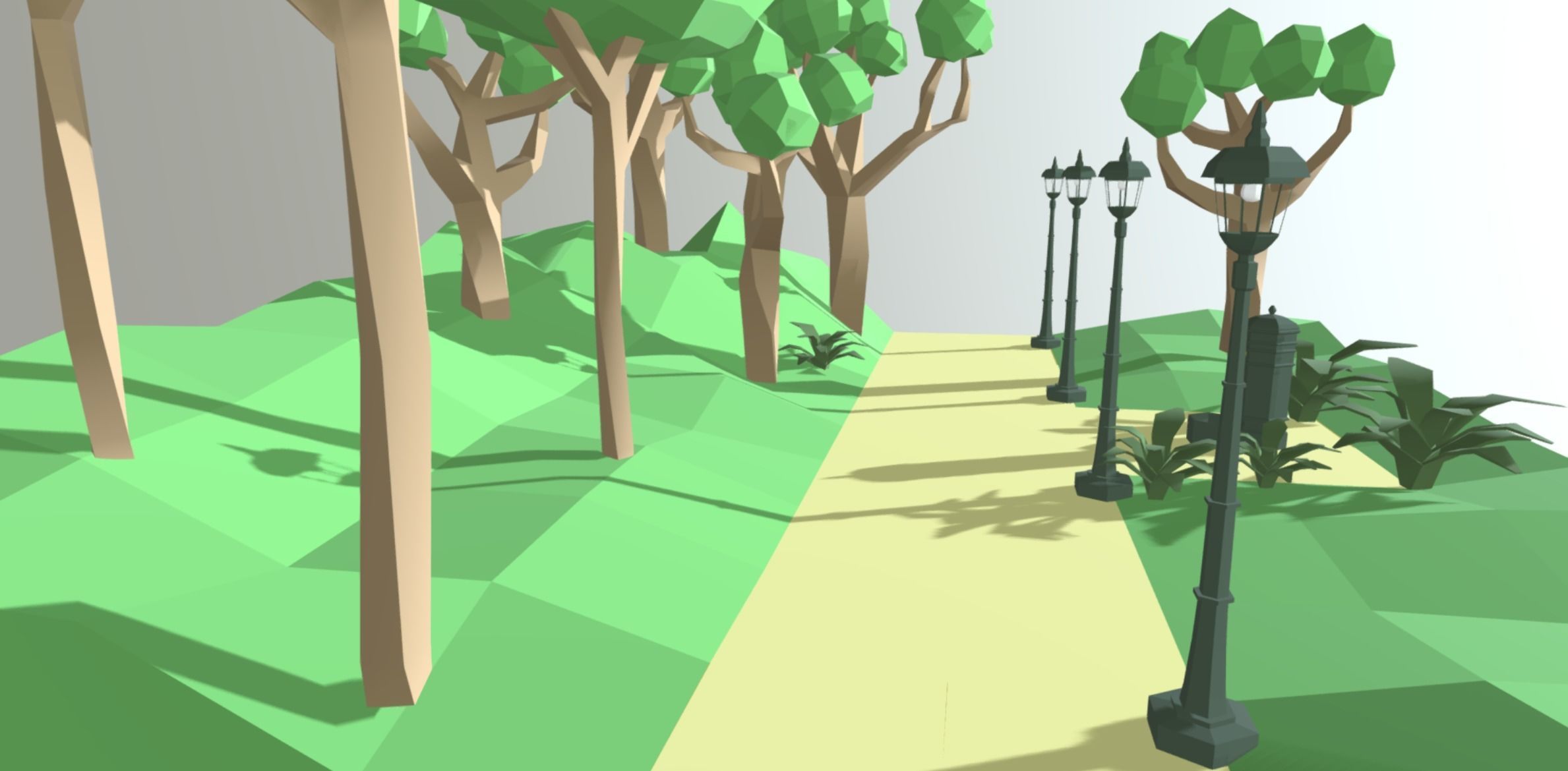 3D model Low-poly Park Scene VR / AR / low-poly | CGTrader