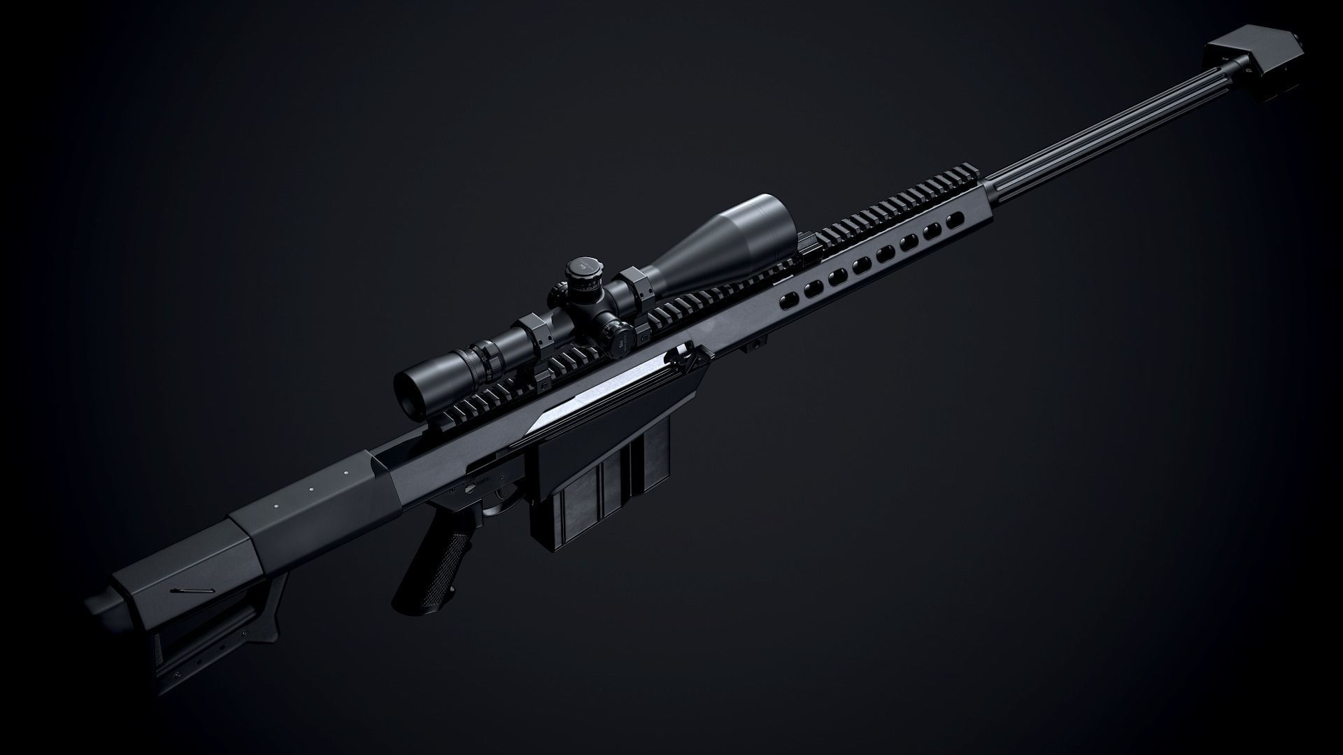 3D model Barret M82A1 PBR VR / AR / low-poly | CGTrader