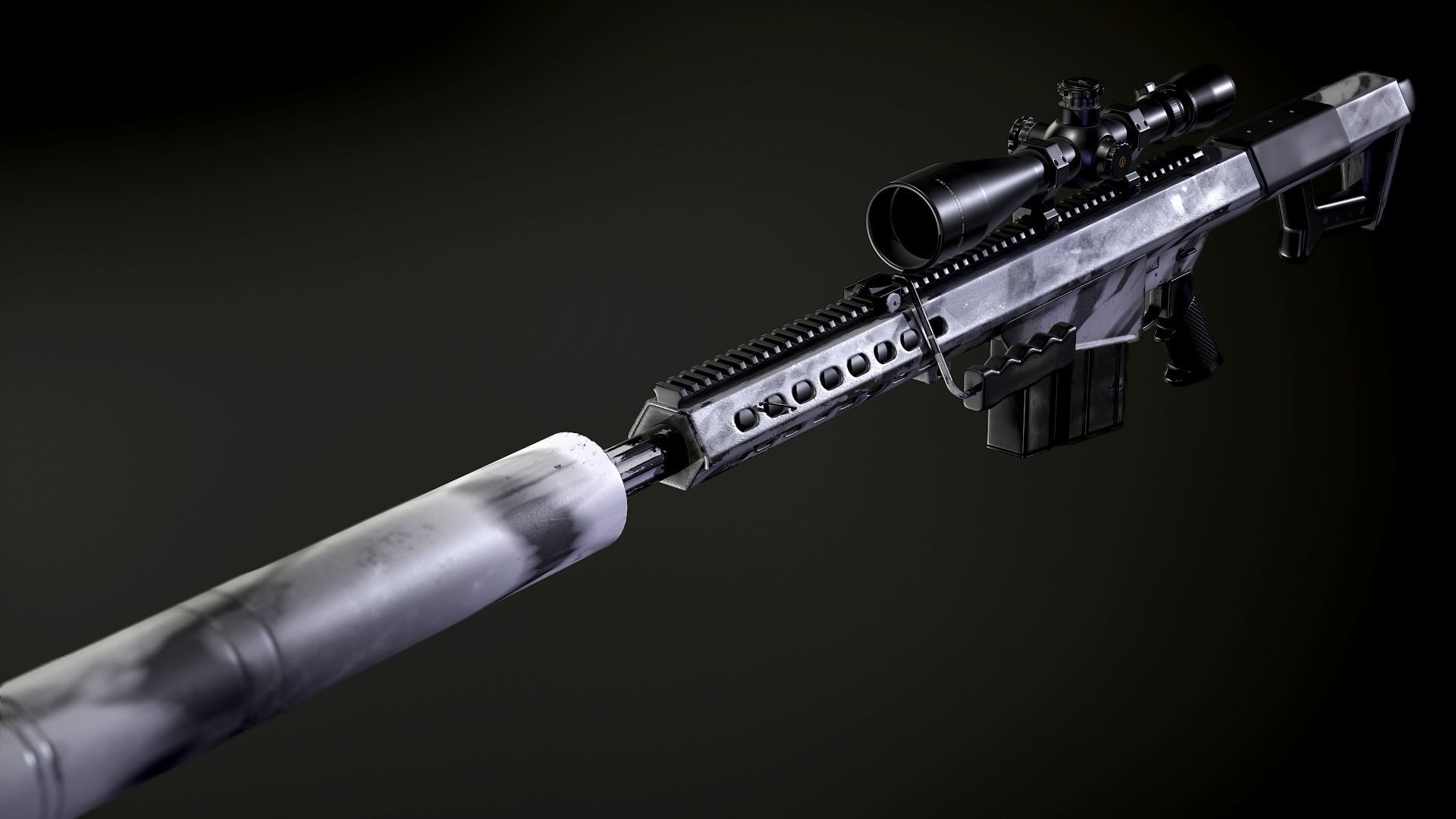 3D model Barret M82A1 PBR VR / AR / low-poly | CGTrader