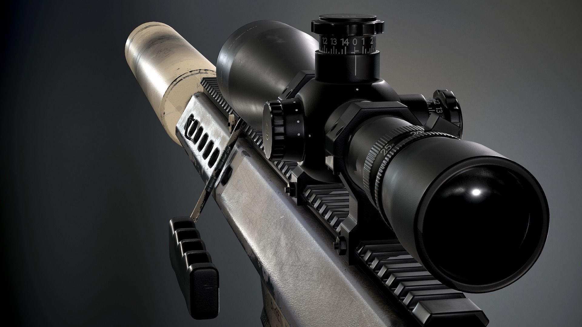 3D model Barret M82A1 PBR VR / AR / low-poly | CGTrader