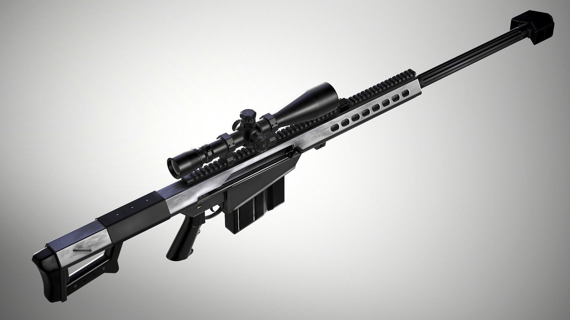 3D model Barret M82A1 PBR VR / AR / low-poly | CGTrader