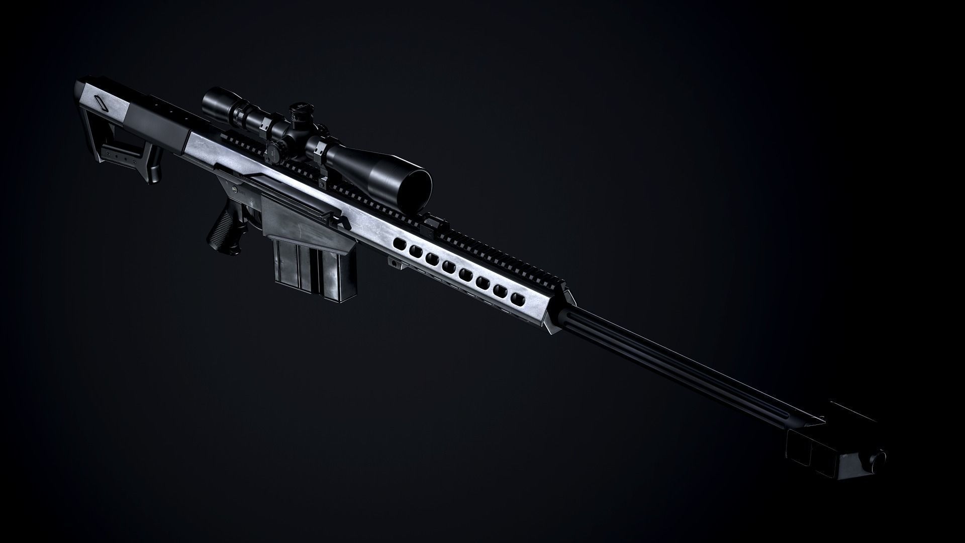 3D model Barret M82A1 PBR VR / AR / low-poly | CGTrader