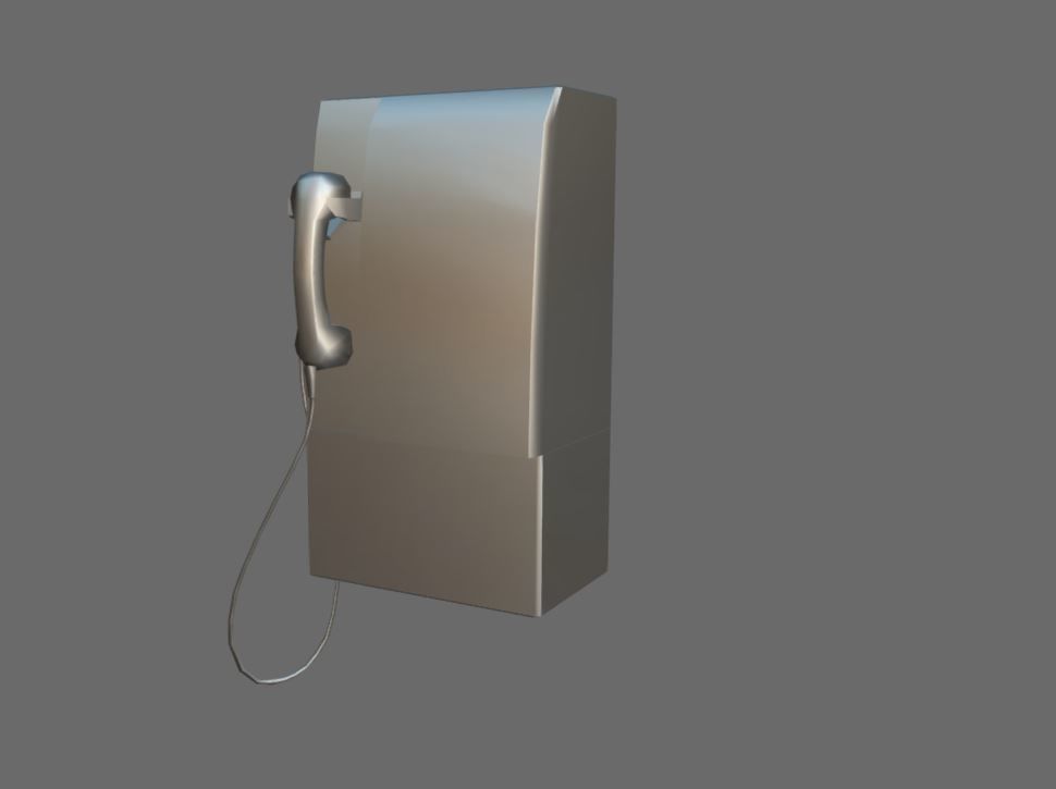 3D model Low Poly Public Telephone VR / AR / low-poly | CGTrader