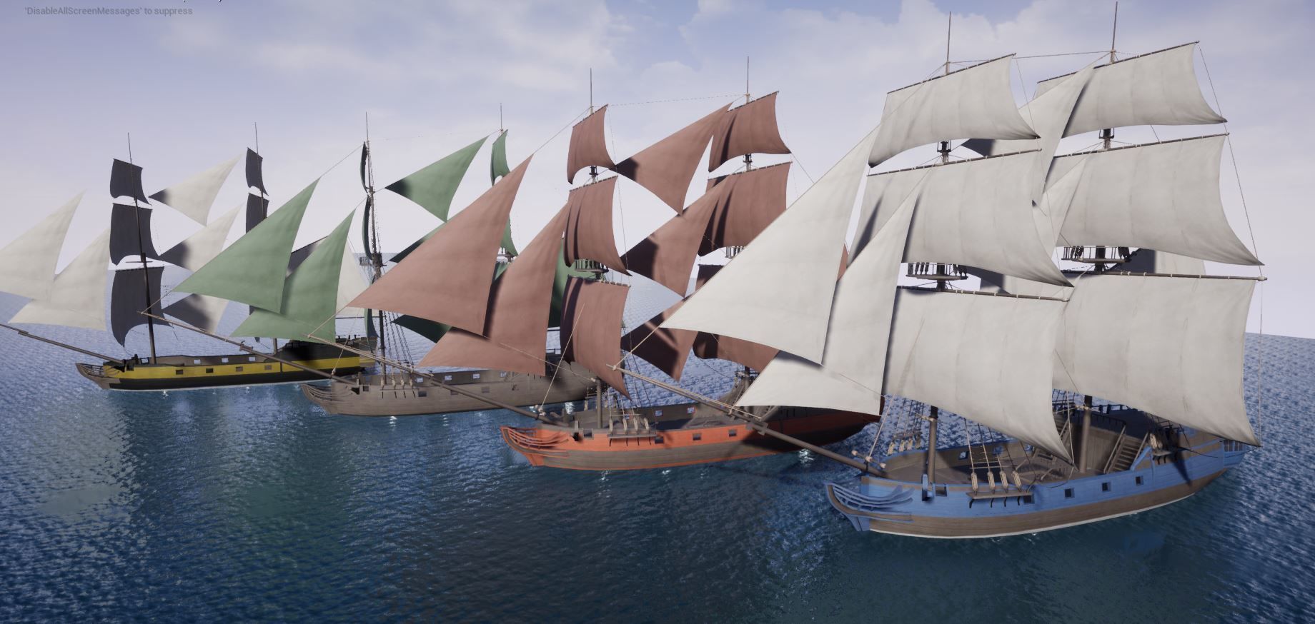 3D model Game Sailing Ship Brigg VR / AR / low-poly | CGTrader