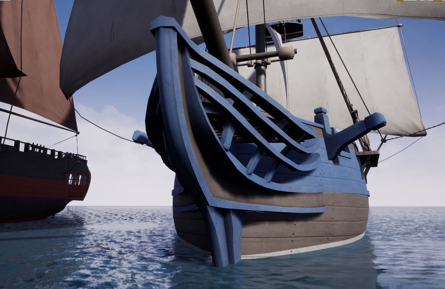 3D model Game Sailing Ship Brigg VR / AR / low-poly | CGTrader