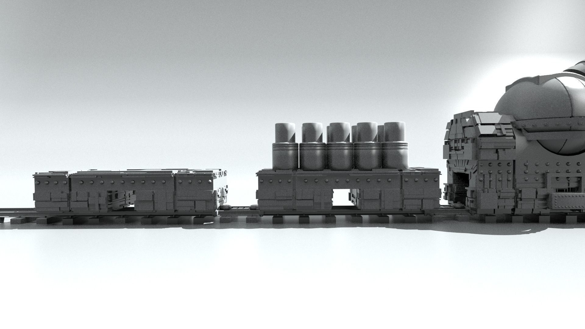 Armored Train High Poly 3D model | CGTrader