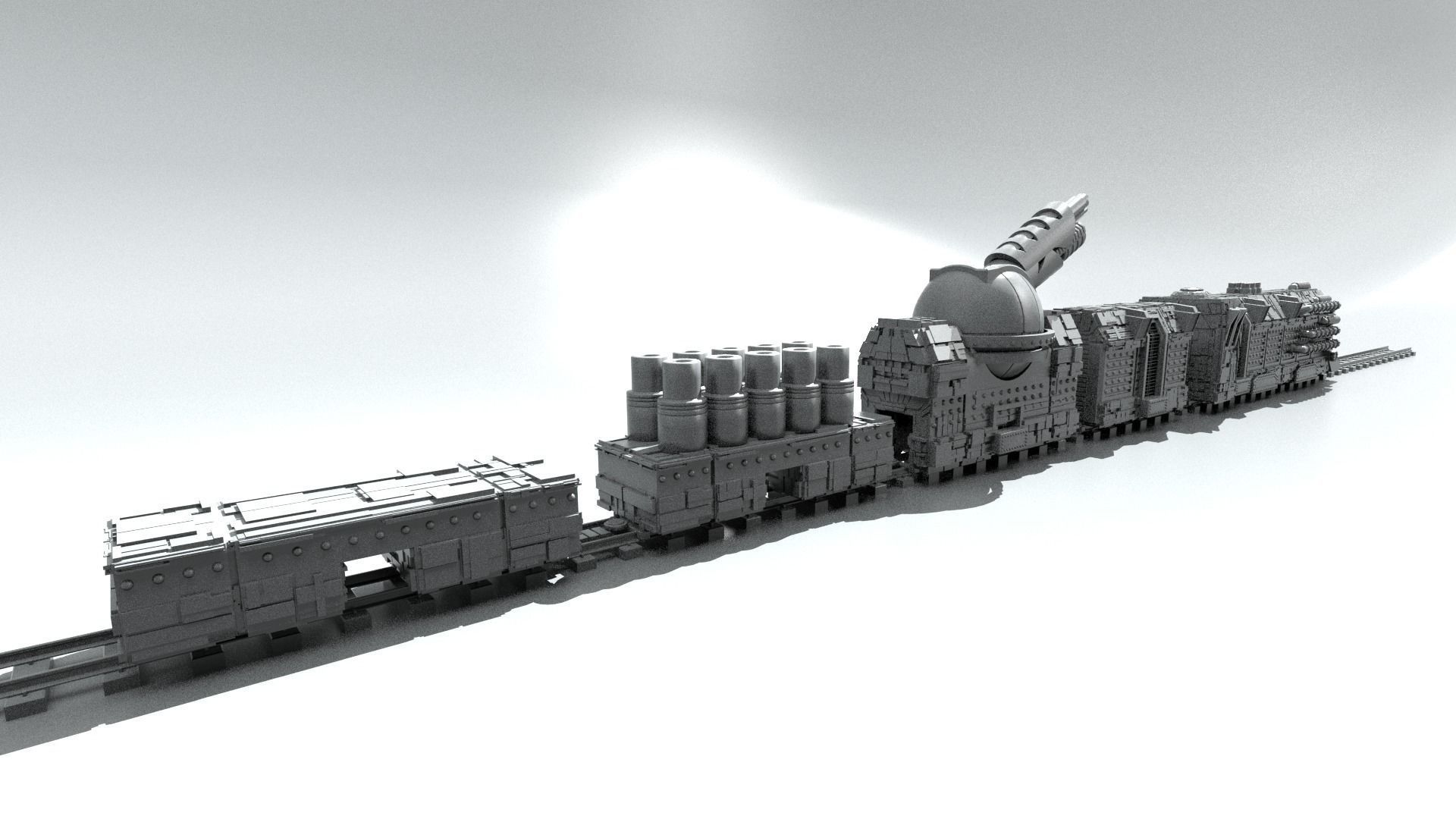 Armored Train High Poly 3D model | CGTrader