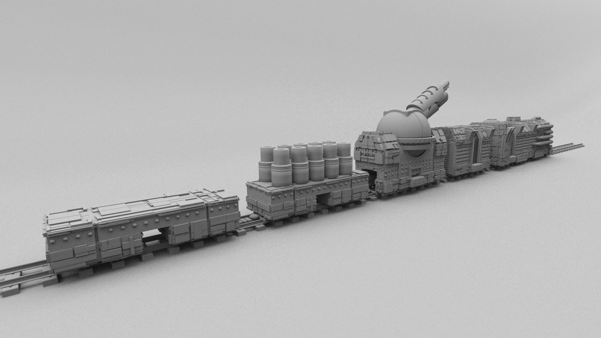 Armored Train High Poly 3D model | CGTrader