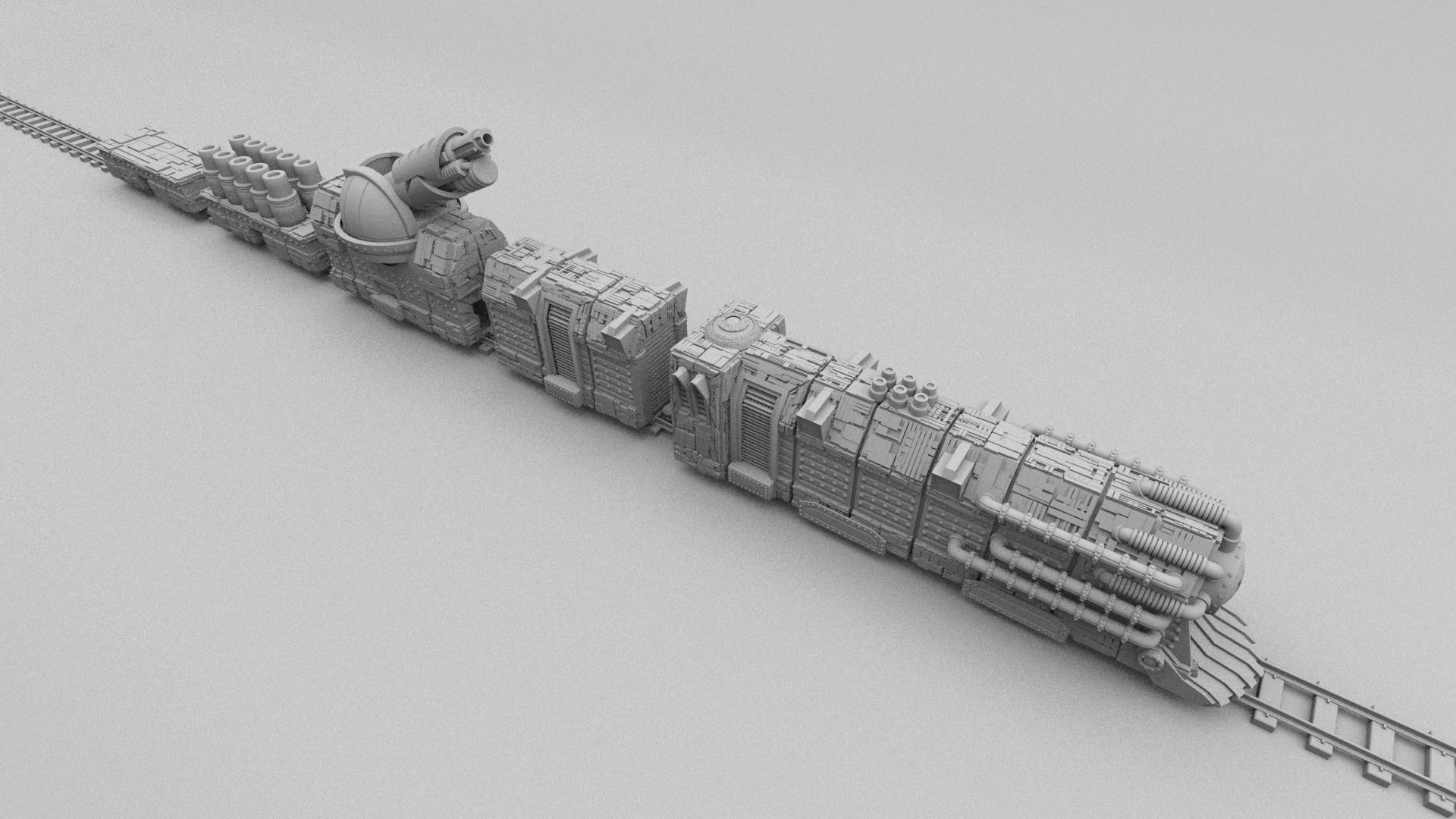 Armored Train High Poly 3D model | CGTrader