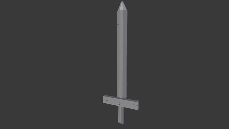 3D model Wooden sword LowPol VR / AR / low-poly | CGTrader