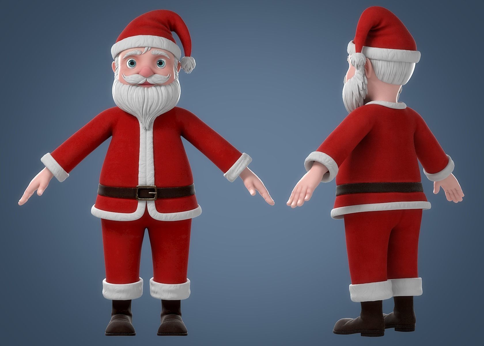 Cartoon Santa Claus Rigged 3D model rigged | CGTrader