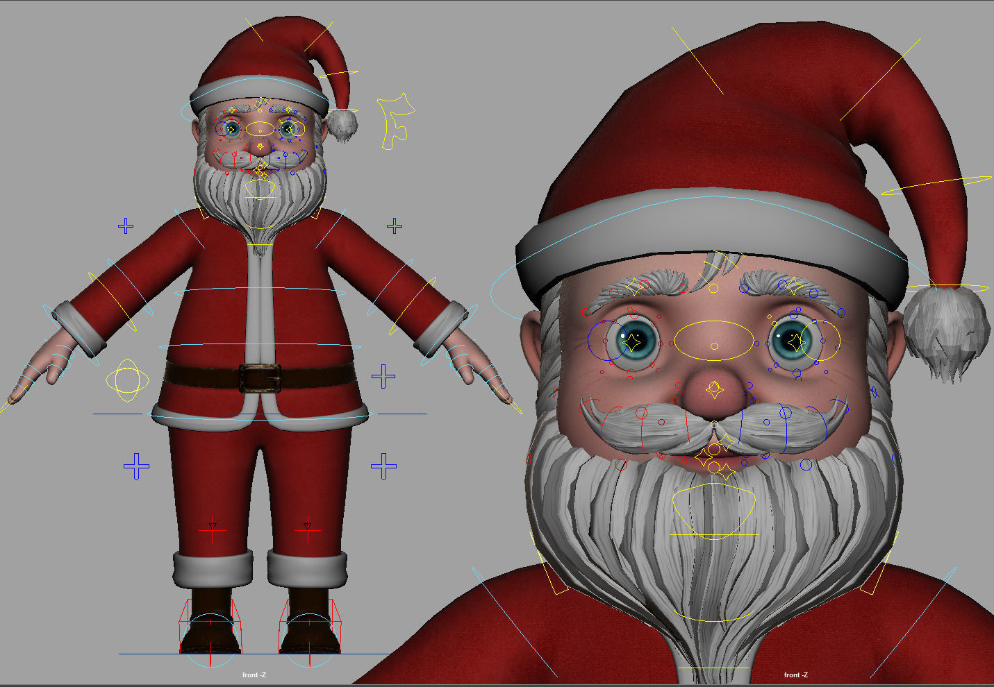 Cartoon Santa Claus Rigged 3D model rigged | CGTrader