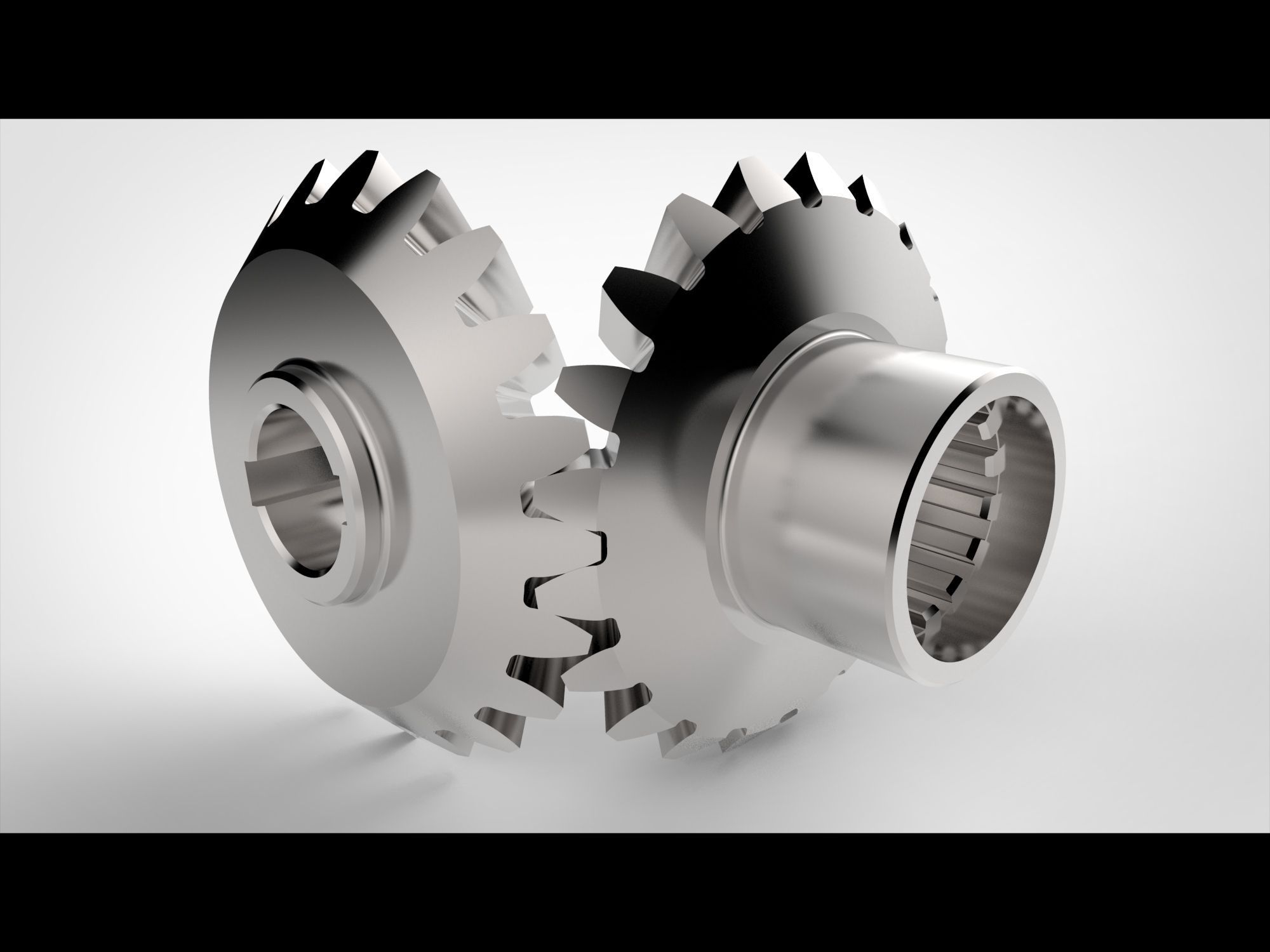 Gears two metal free 3D model | CGTrader
