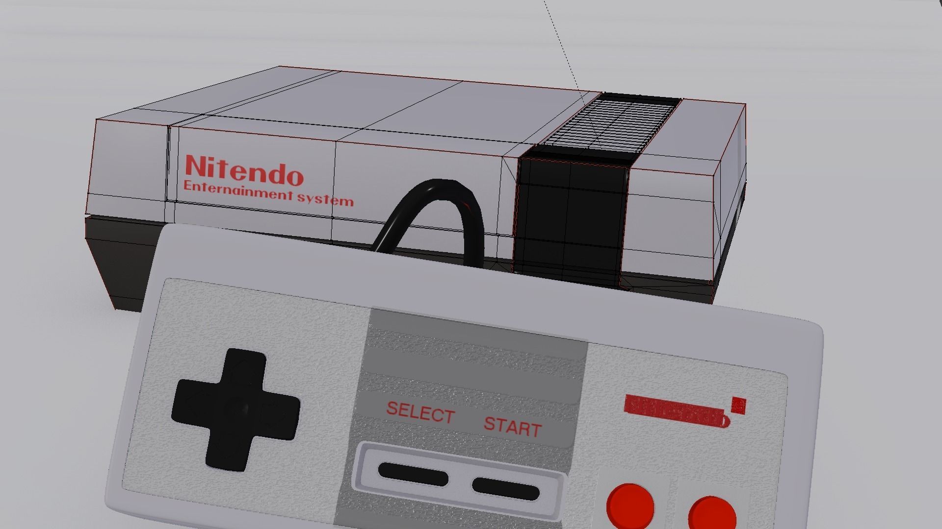 Nitendo entertainment system classic with controller 3D model | CGTrader