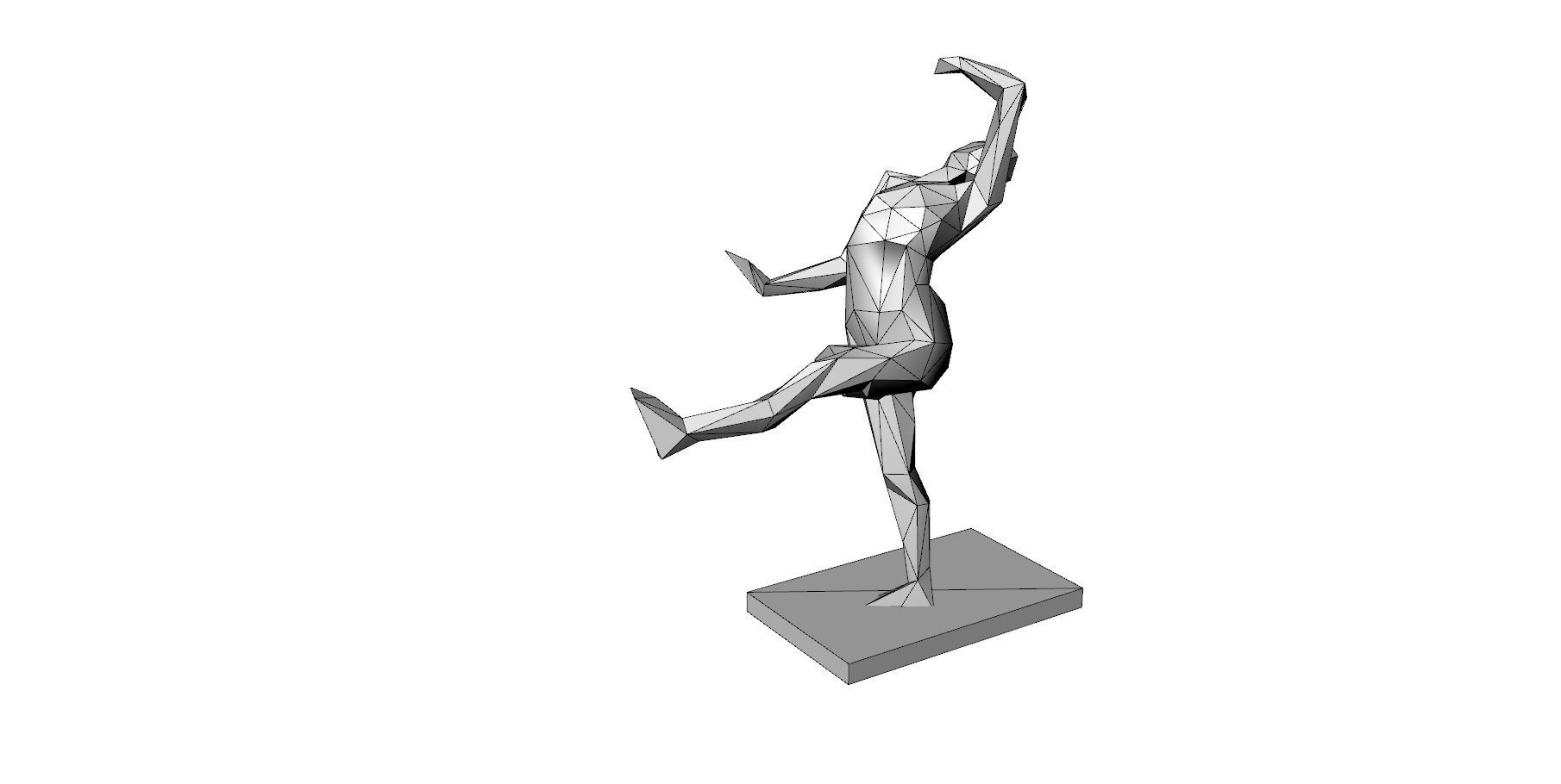 Girl Low Poly Dancing 3d Model free 3D model 3D printable | CGTrader