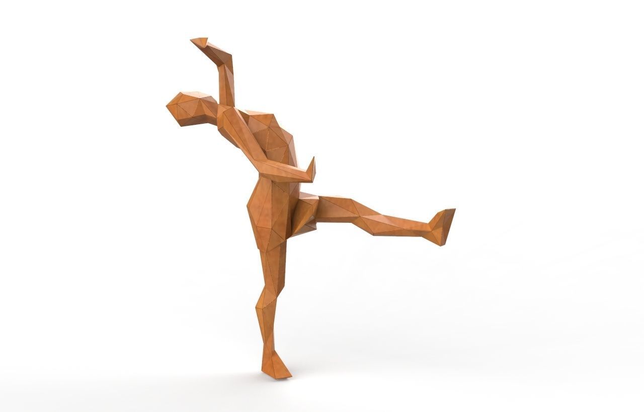 Girl Low Poly Dancing 3d Model free 3D model 3D printable | CGTrader
