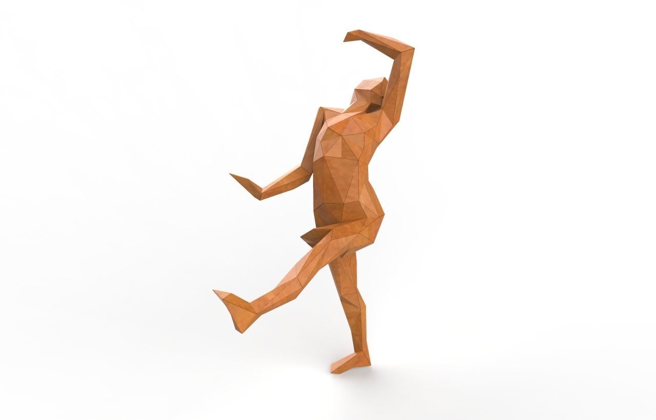 Girl Low Poly Dancing 3d Model free 3D model 3D printable | CGTrader