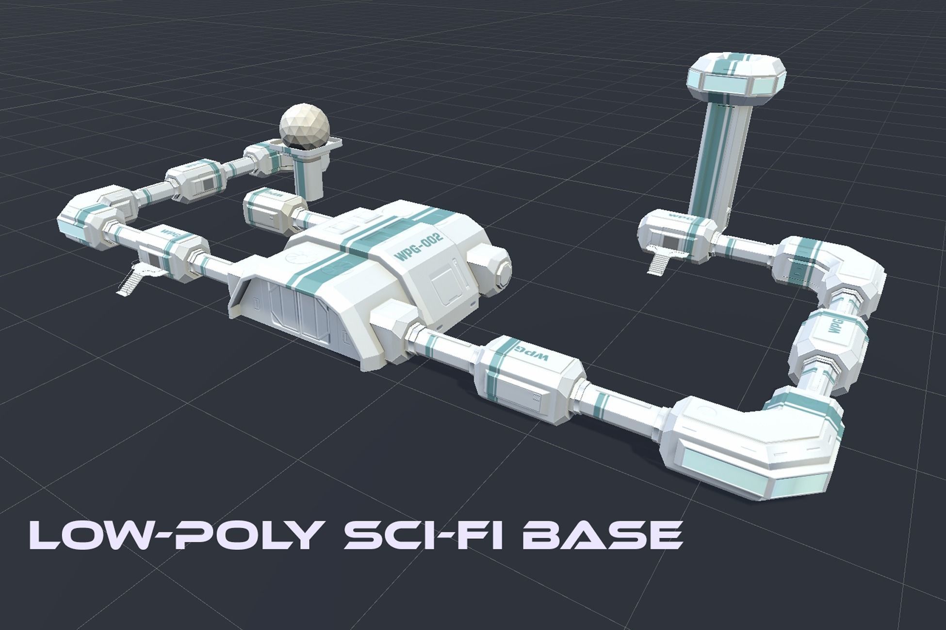 3D model Low-Poly Sci-Fi base VR / AR / low-poly | CGTrader