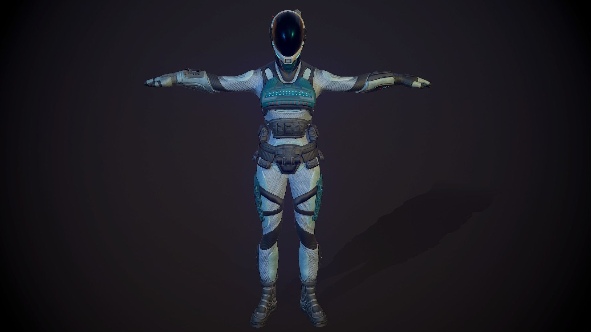 3D model Sci-fi suit EC-1 modular pack VR / AR / low-poly rigged | CGTrader