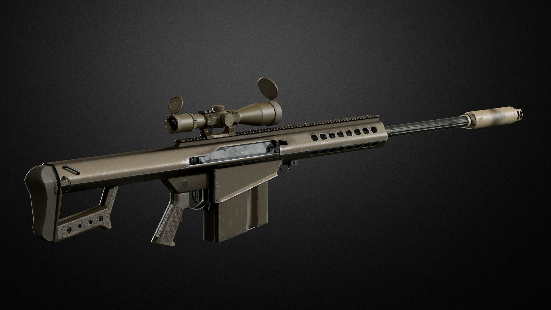 3D model M82 Barrett VR / AR / low-poly rigged | CGTrader