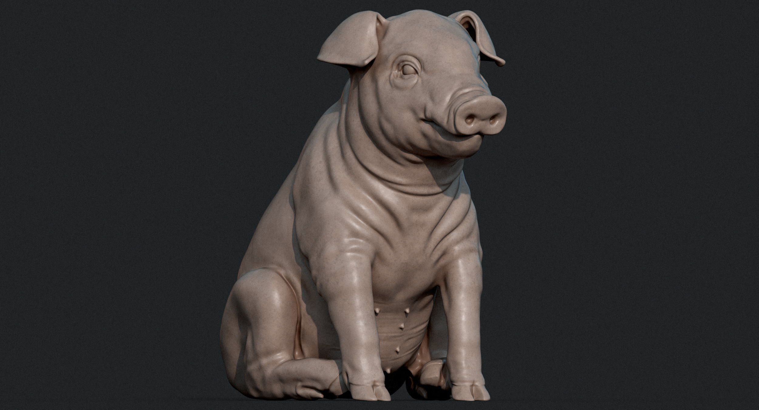 Piglet Sculpture 3D model 3D printable | CGTrader