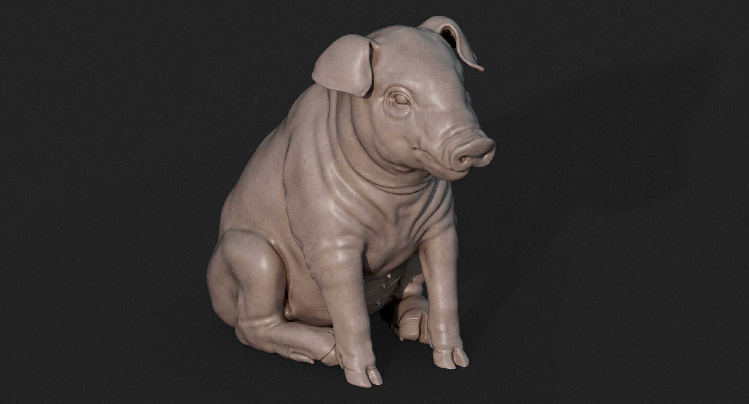 Piglet Sculpture 3D model 3D printable | CGTrader