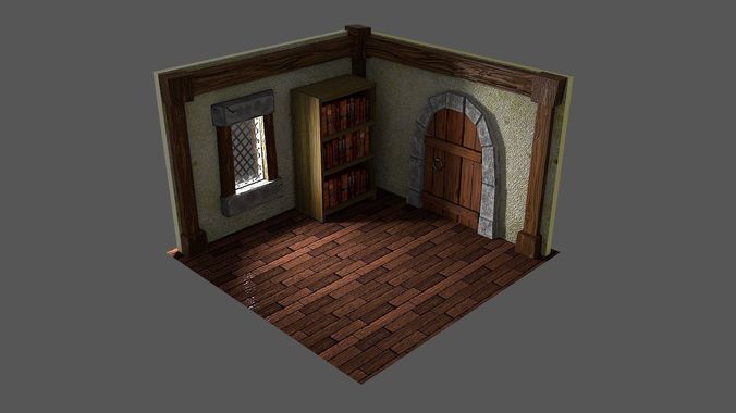 3D model Medieval Room stylized VR / AR / low-poly | CGTrader